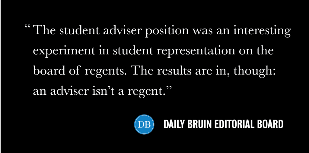 Editorial: Regents should increase student representation, not create ...