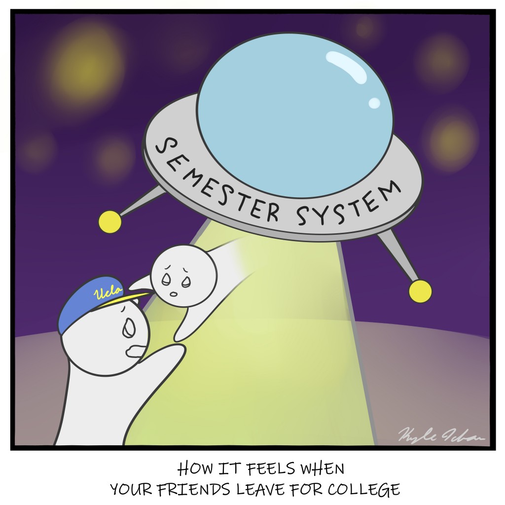 Editorial Cartoon: And so the one month drought begins - Daily Bruin