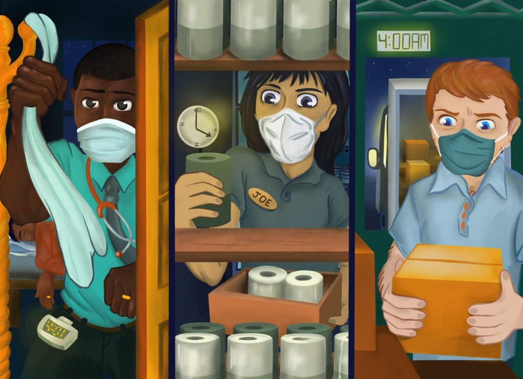 Illustration: Essential Workers - Daily Bruin