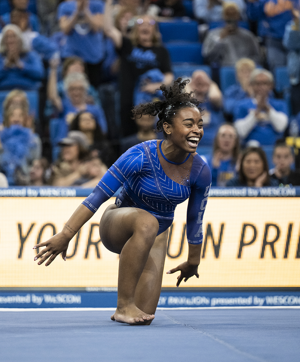 UCLA gymnastics’ Jordan Chiles leaves it all on floor with season’s 1st ...
