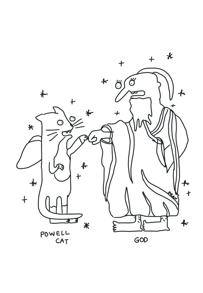 Editorial cartoon: R.I.P Powell Cat - Daily Bruin