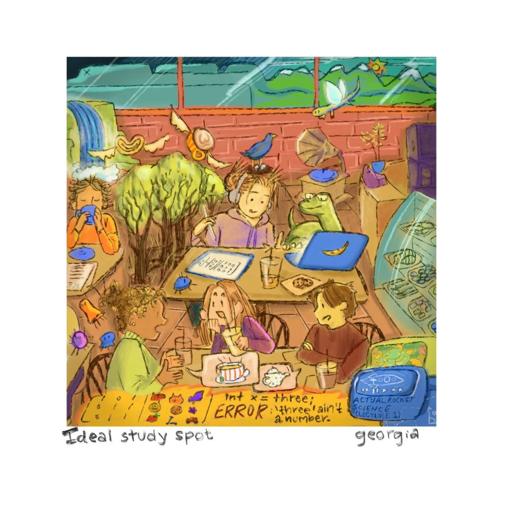 Editorial cartoon: Ideal study spot - Daily Bruin