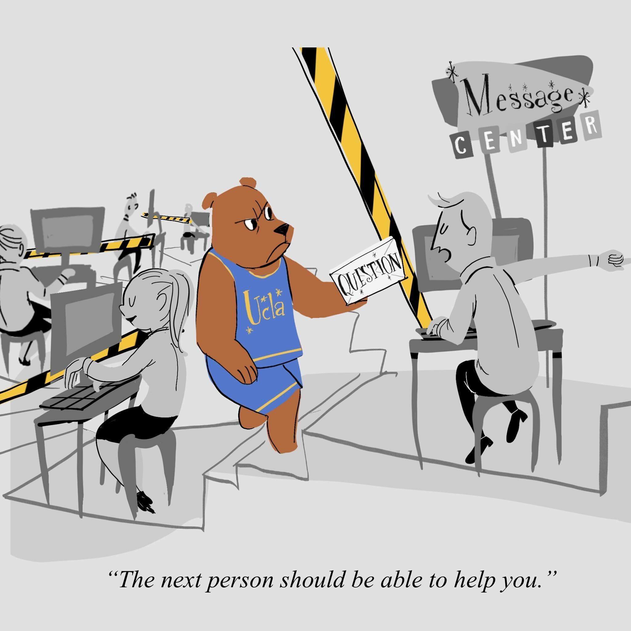 Editorial Cartoon Bureaucratic Barriers Daily Bruin