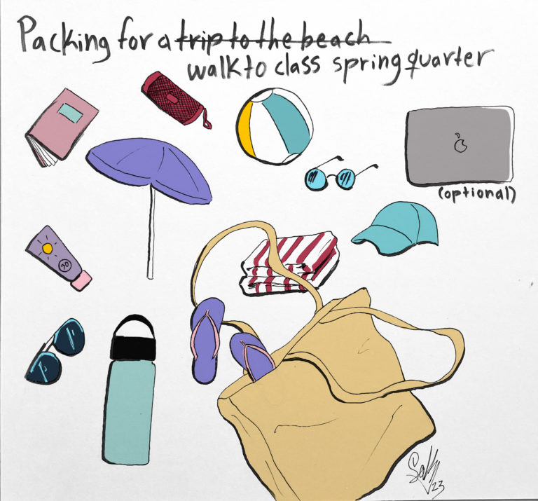 Editorial cartoon: Spring packing list - Daily Bruin