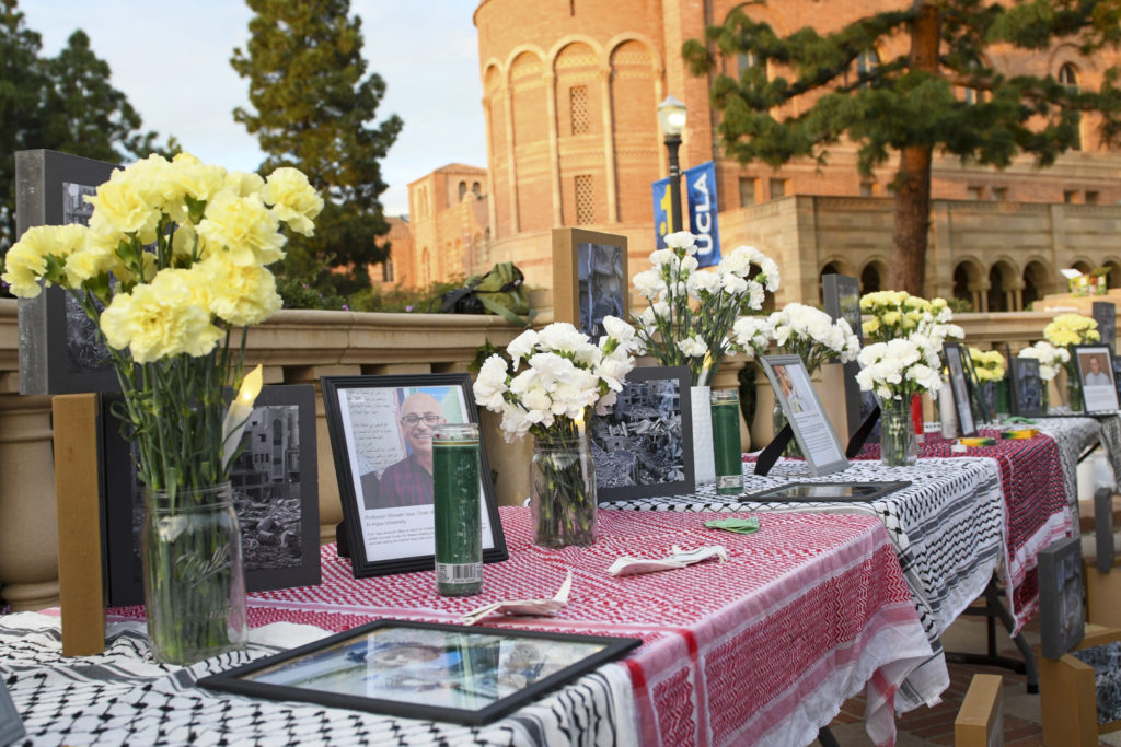 UCLA Faculty for Justice in Palestine hosts vigil for educators killed ...