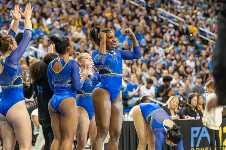 ‘A huge win’: UCLA gymnast Chae Campbell flies to career highs on bars ...