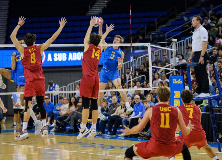 UCLA men’s volleyball completes season sweep against crosstown rival ...