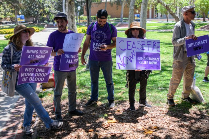Protesters, counter-protesters clash as they converge upon UCLA ...