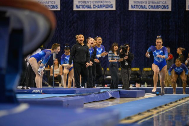 Jordan Chiles’ 4th perfect 10 in a row helps UCLA gymnastics to win ...
